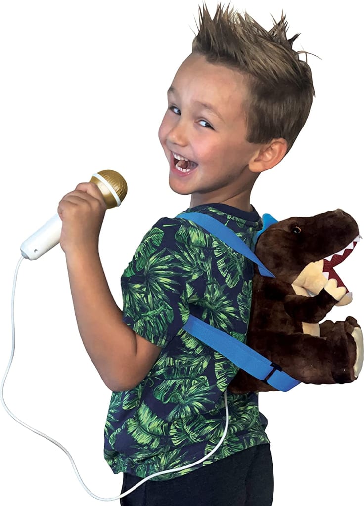 Singing Machine Sing-Along Crew Speaker & Mic Plush Backpack for $9 ...