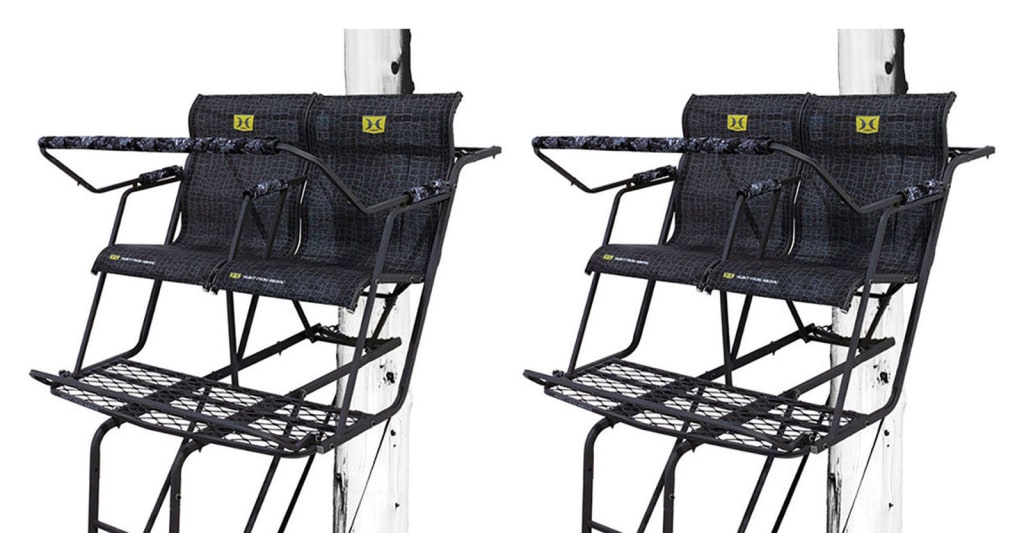 Hawk Big Denali Steel 18' 2-Man Ladder Treestand with Safe-Tread Steps ...