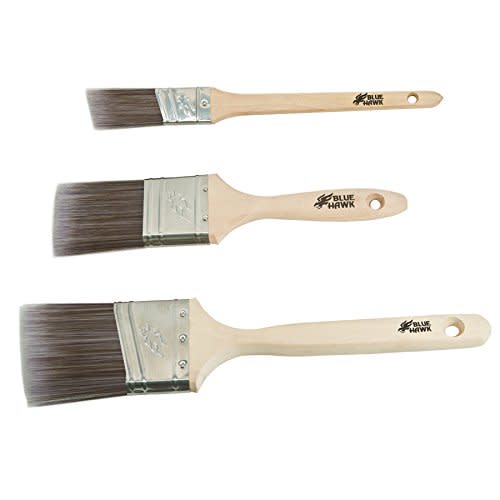 Blue Hawk 3-Pack Polyester Flat and Angle Paint Brush Set for $32 - 90914