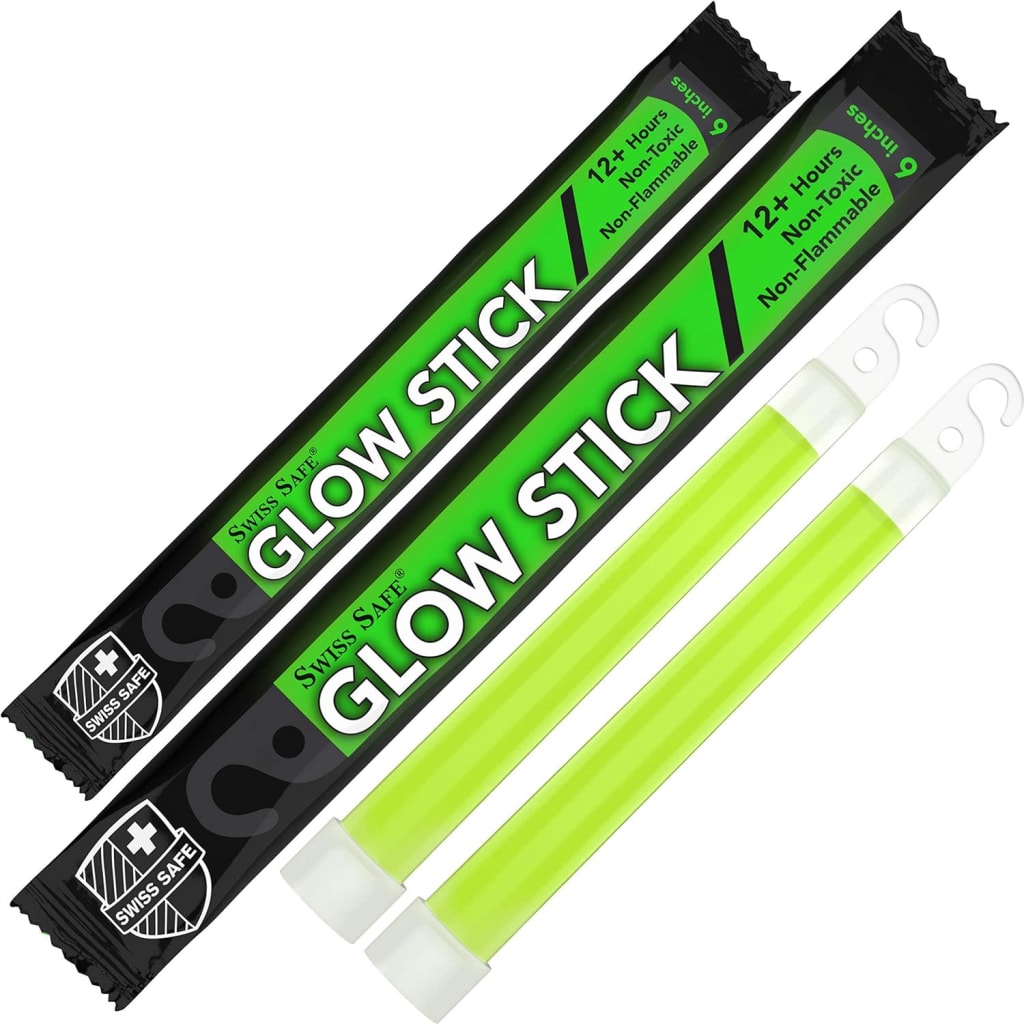 Swiss Safe Premium 6" Glow Stick 2-Pack for $10 - SW118J