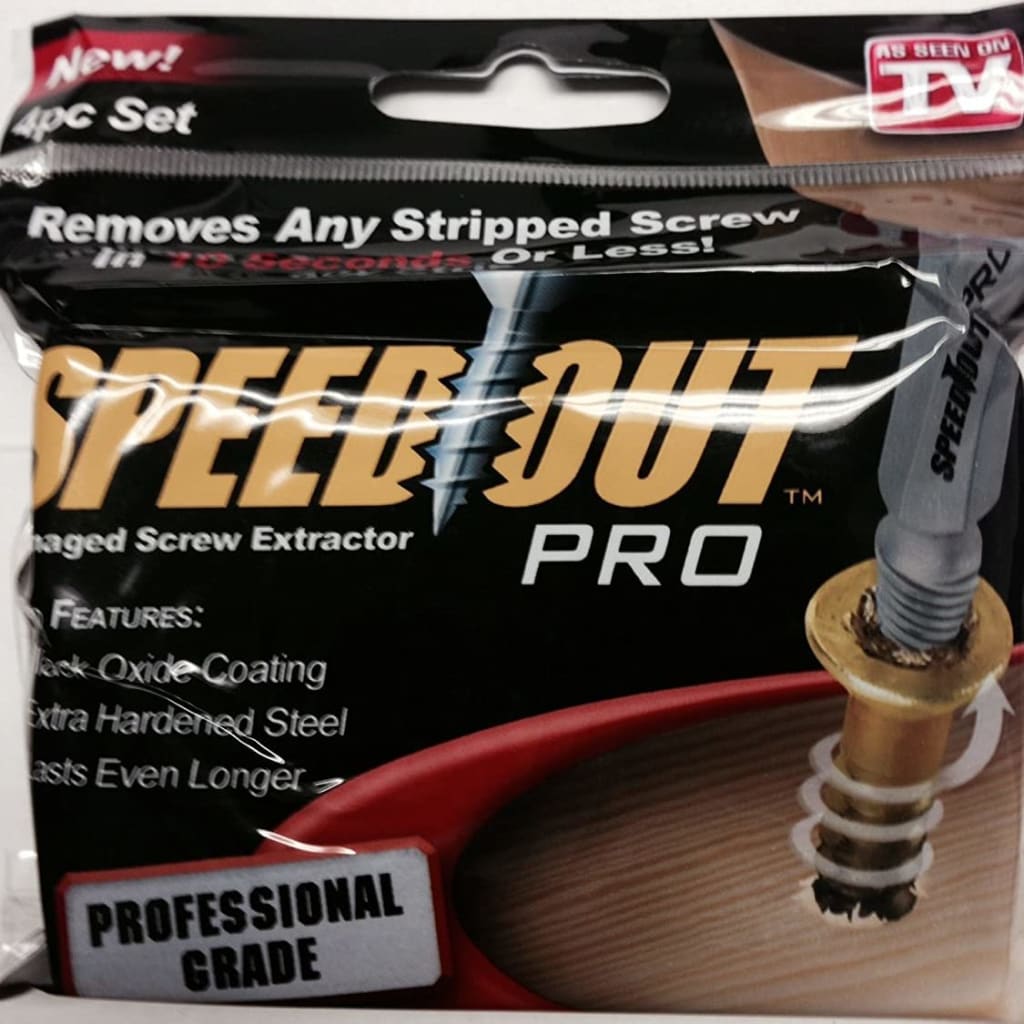 Ontel SpeedOut Pro Damaged Screw Extractor 4-Piece Set for $10 - ‎1000246