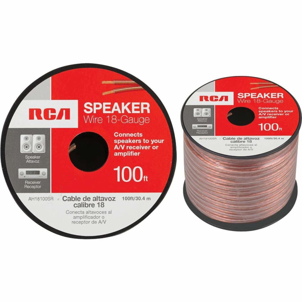 RCA 100-Foot 18-Gauge Speaker Wire for $10 - AH18100SR
