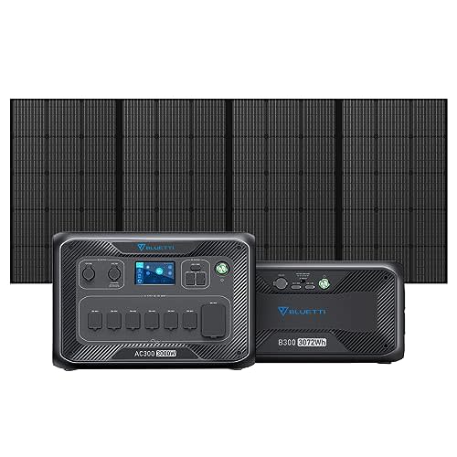 BLUETTI Solar Generator AC300&B300 Modular Power System with PV350 ...