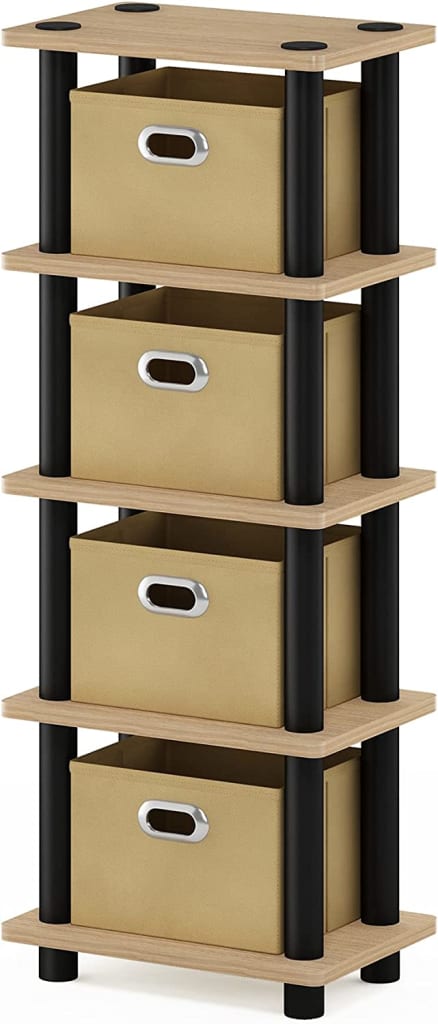 Furinno LAci 4-Bins System Rack for $19 - 99150KO/BK/LB