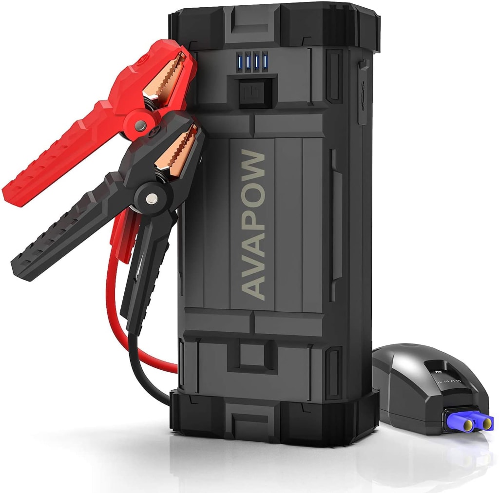 Avapow 1500A Portable Car Battery Jump Starter for $40 - A08
