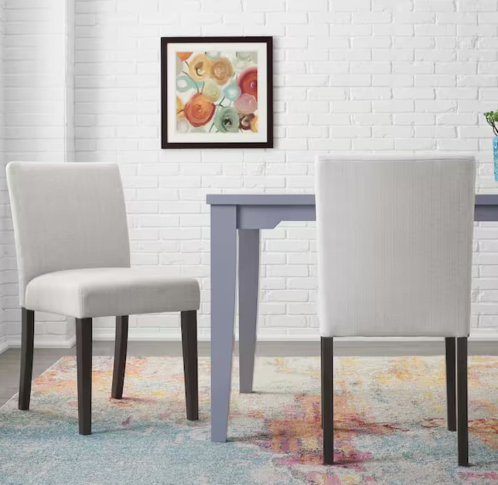 StyleWell Banford Riverbed Upholstered Dining Chair Set of 2 for $99 ...