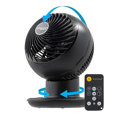 IRIS USA WOOZOO Fan with Remote, Oscillating Fan, Desk Fan, Table Air ...