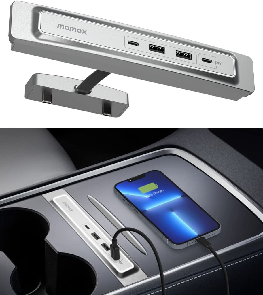 Momax 4-in-1 USB Hub for Tesla for $18 - CR6S