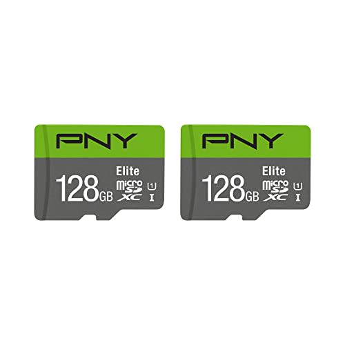 PNY 128GB Elite Class 10 U1 microSDXC Flash Memory Card 2-Pack - 100MB ...