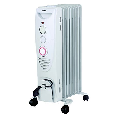 Optimus Portable 7 Fins Oil Filled Radiator Timer Heater, White for $71 ...
