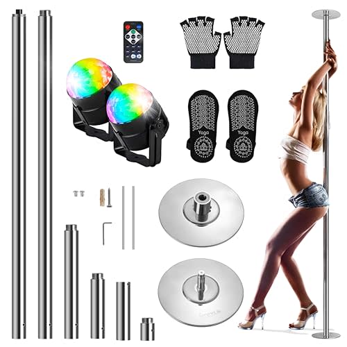 SereneLife Portable Spinning Dancing Pole Kit - Ultimate Fitness & Fun ...