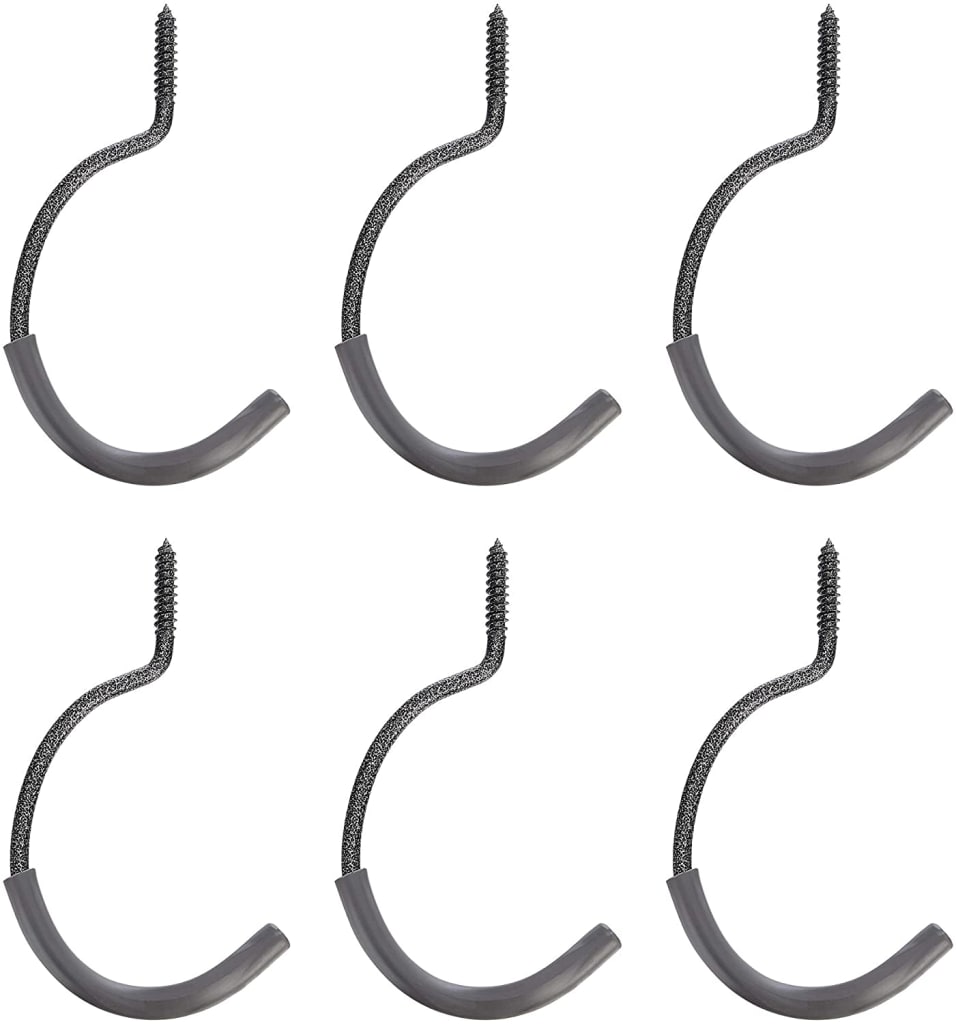 AmazonBasics Multi-Purpose J Hook 6-Pack for $10 - RS1000W6