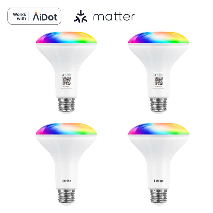 AiDot Matter Version Smart Flood Light Bulb 4-Pack for $38 - LS01019 ...