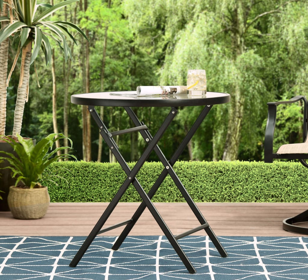 Mainstays Greyson 26" Round Bistro Folding Table for $10 - MSS128059664027