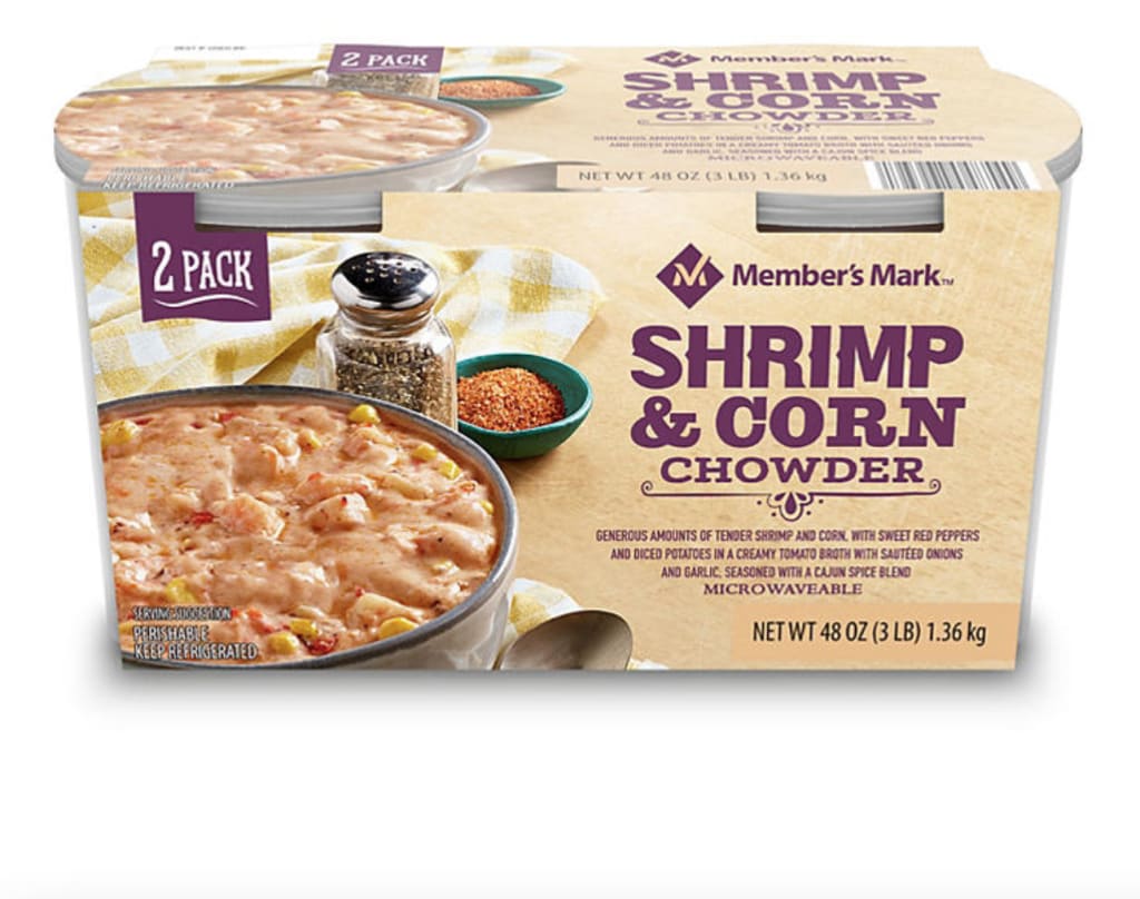 Member's Mark Shrimp and Corn Chowder 24-oz. Tub 2-Pack for $9.48 for ...