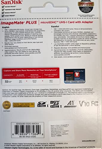 SanDisk 32GB ImageMate Plus microSDHC UHS-1 Memory Card with Adapter ...