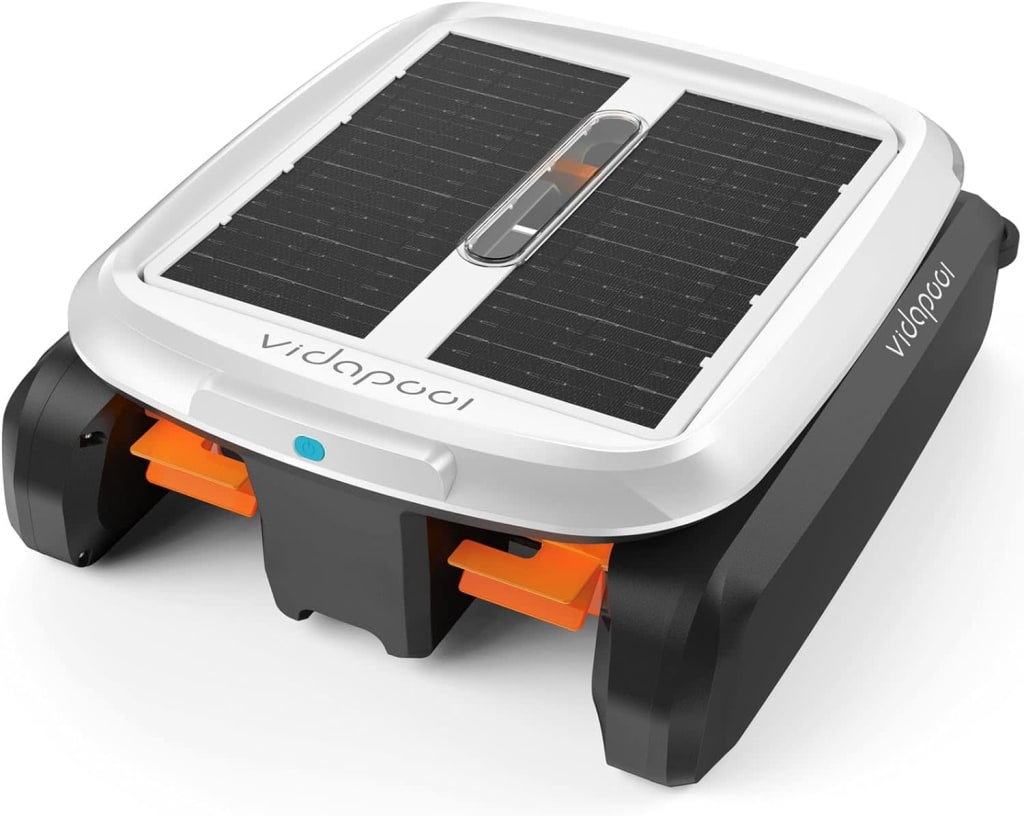 Vidapool Solar-Powered Automatic Robotic Pool Surface Skimmer / Cleaner ...
