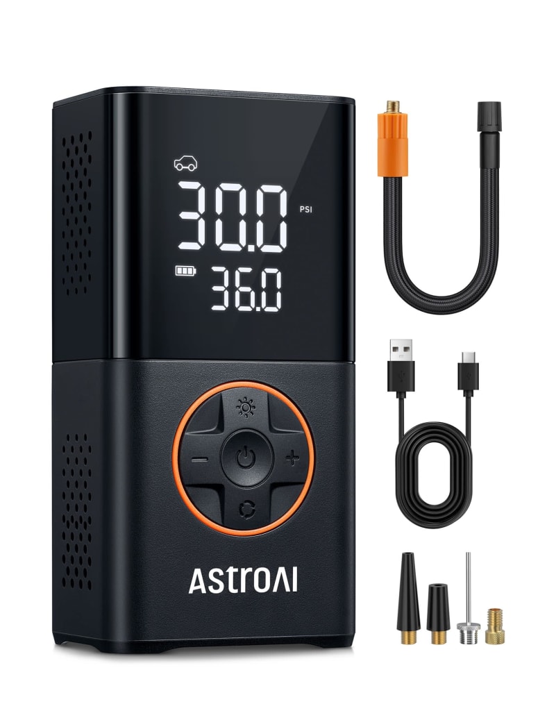AstroAI L7 Portable Air Compressor for $18 - AIRUN L7