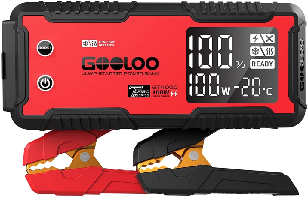 Gooloo 4000A Jump Starter and Power Bank for $125 - GT4000S