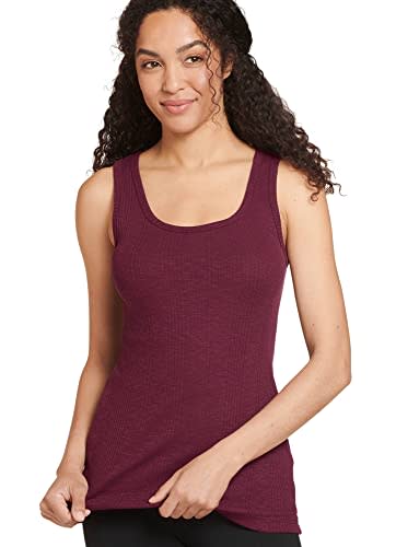 Jockey Women's Activewear Rib Tank, Black Currant, L for $8 - 100194004