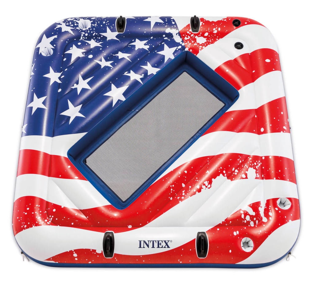 Intex Inflatable American Flag 81" 2-Person Island Pool Float for $33 ...