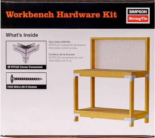 Simpson Strong-Tie DIY Workbench Shelving Kit for $24 - WBSK