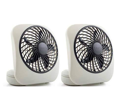 O2COOL Treva 5 Inch Battery Powered Fan Portable Desk Fan 2 Cooling ...