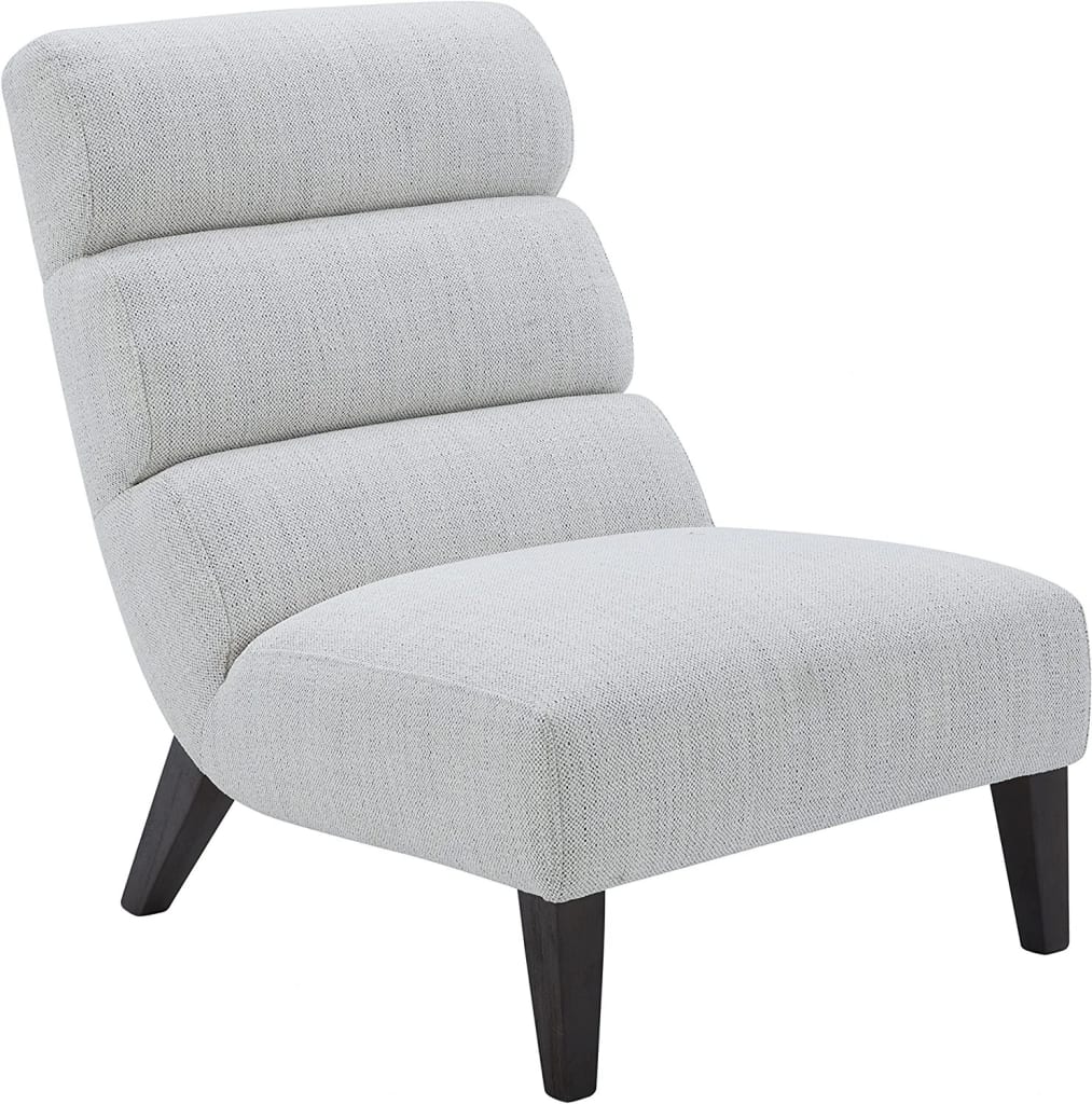 Rivet Modern Channel-Tufted Armless Accent Chair for $107 - KF.A1075