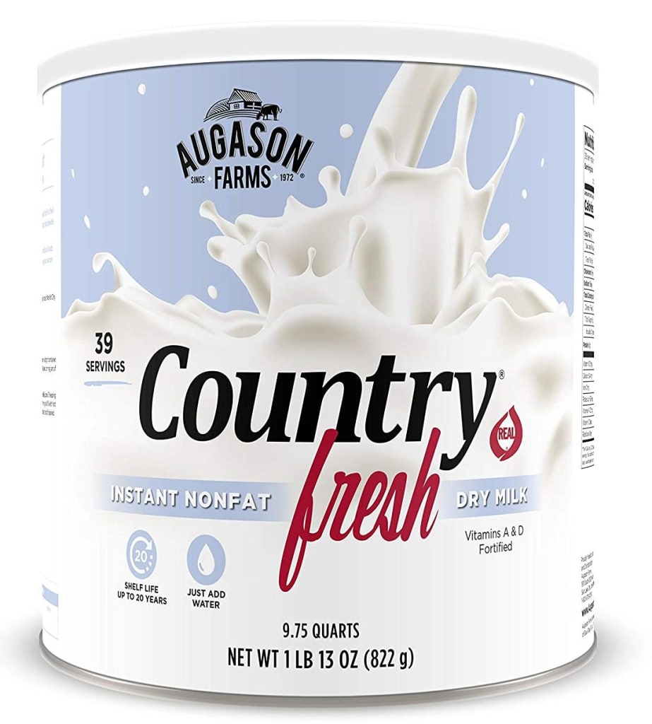 Augason Farms Country Fresh 100% Real Instant Nonfat Dry Milk for $17 ...