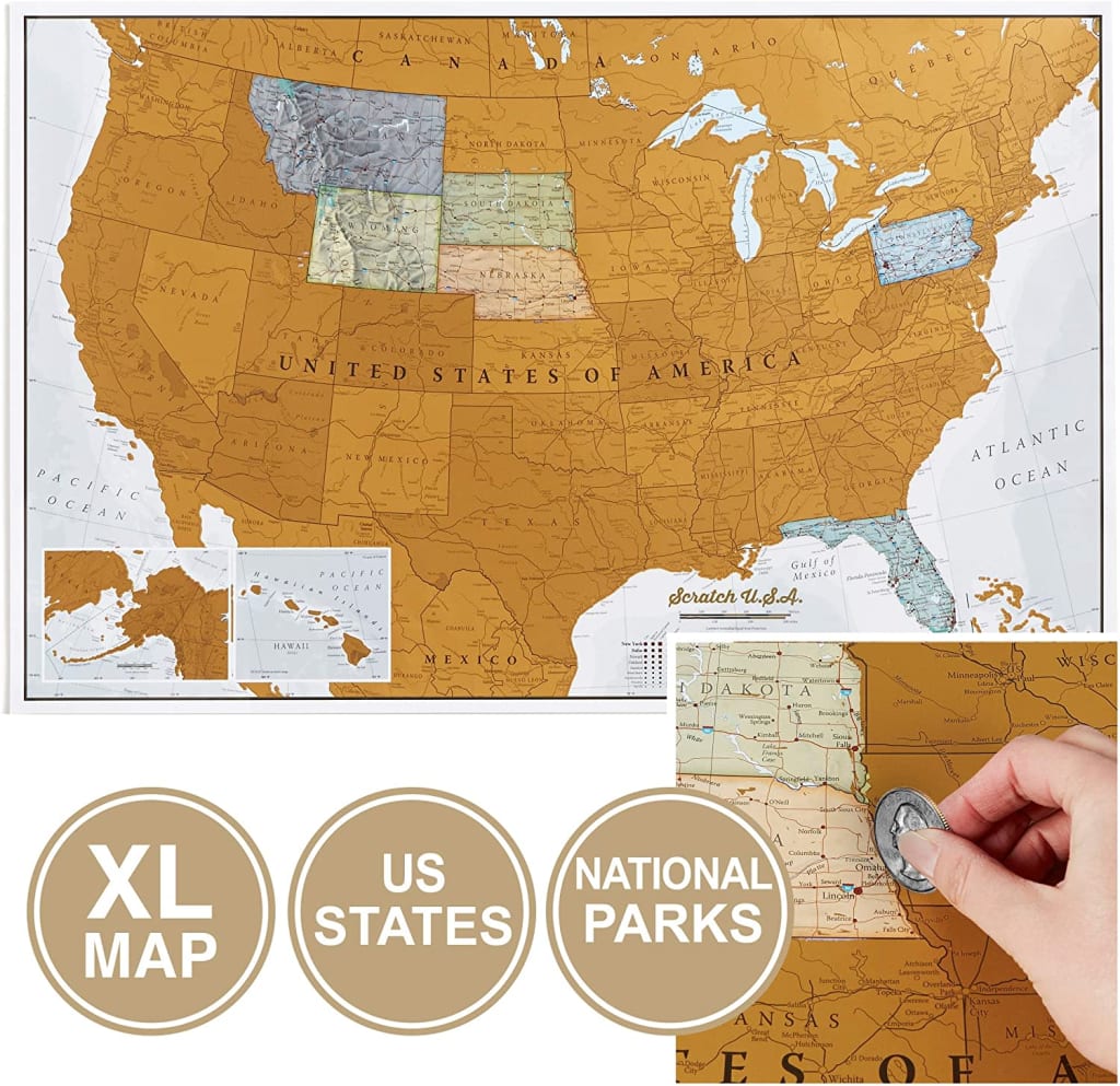 Maps International Scratch Off Map Of The US for $20 - CT1213-FBM