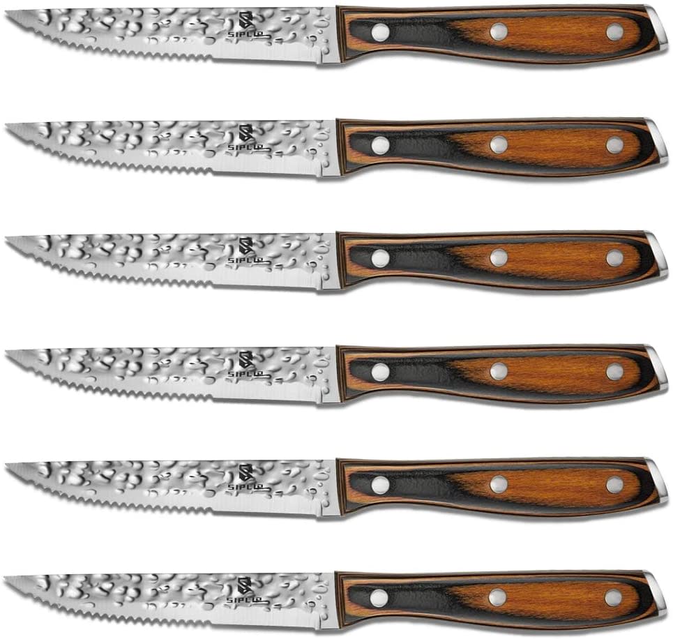SipLip 6-Piece Steak Knife Set for $15 - steak-knife-8822GD