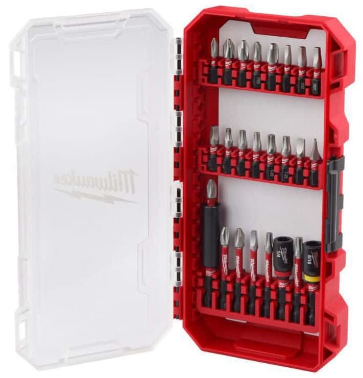 Milwaukee Shockwave Impact Duty 25-Piece Driver Bit Set for $15 - 48-32 ...