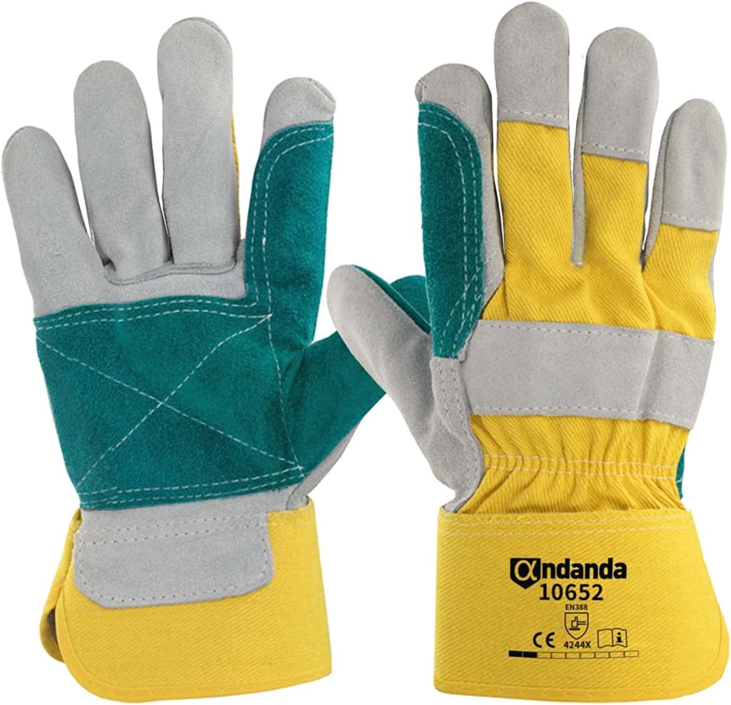 Double Layer Leather Work Safety Gloves for $10 - Andanda 10652