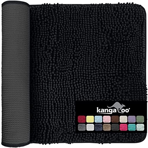 KANGAROO Luxury Chenille Bath Rug, 36x24, Extra Soft and Absorbent ...