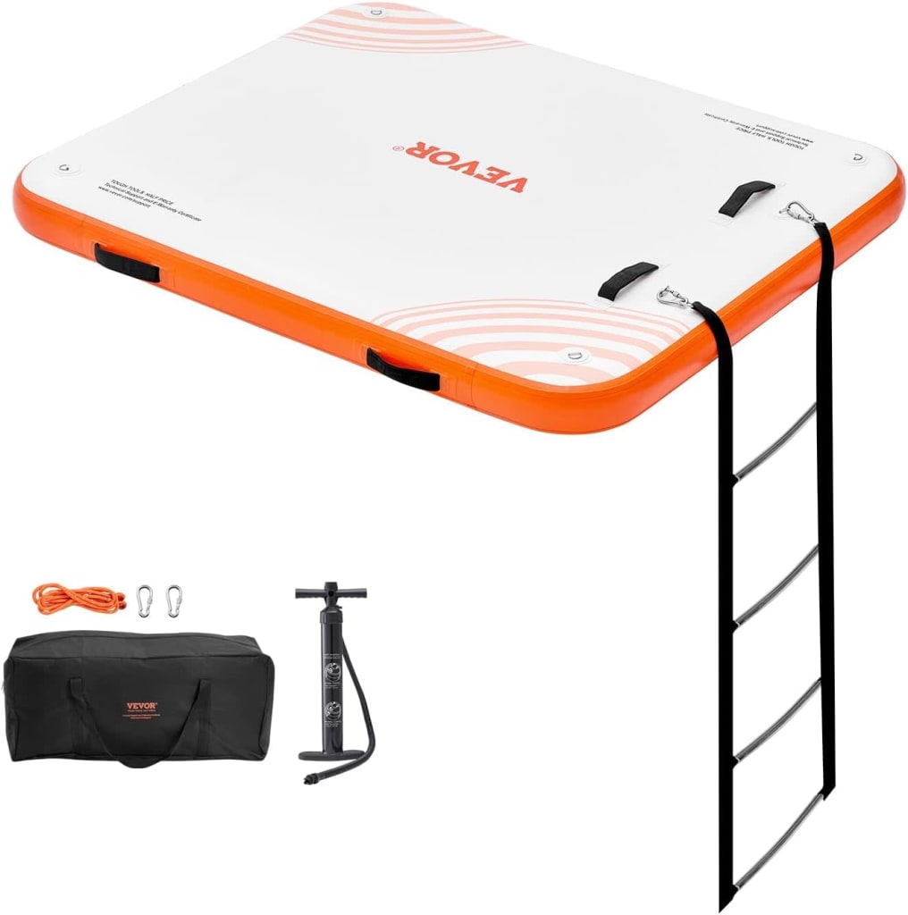 Vevor 6x5-Foot Inflatable Floating Dock for $45 - RD183-152