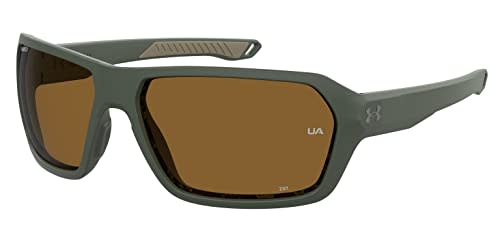 Under Armour Men's UA Recon Polarized Square Sunglasses, Matte Green ...