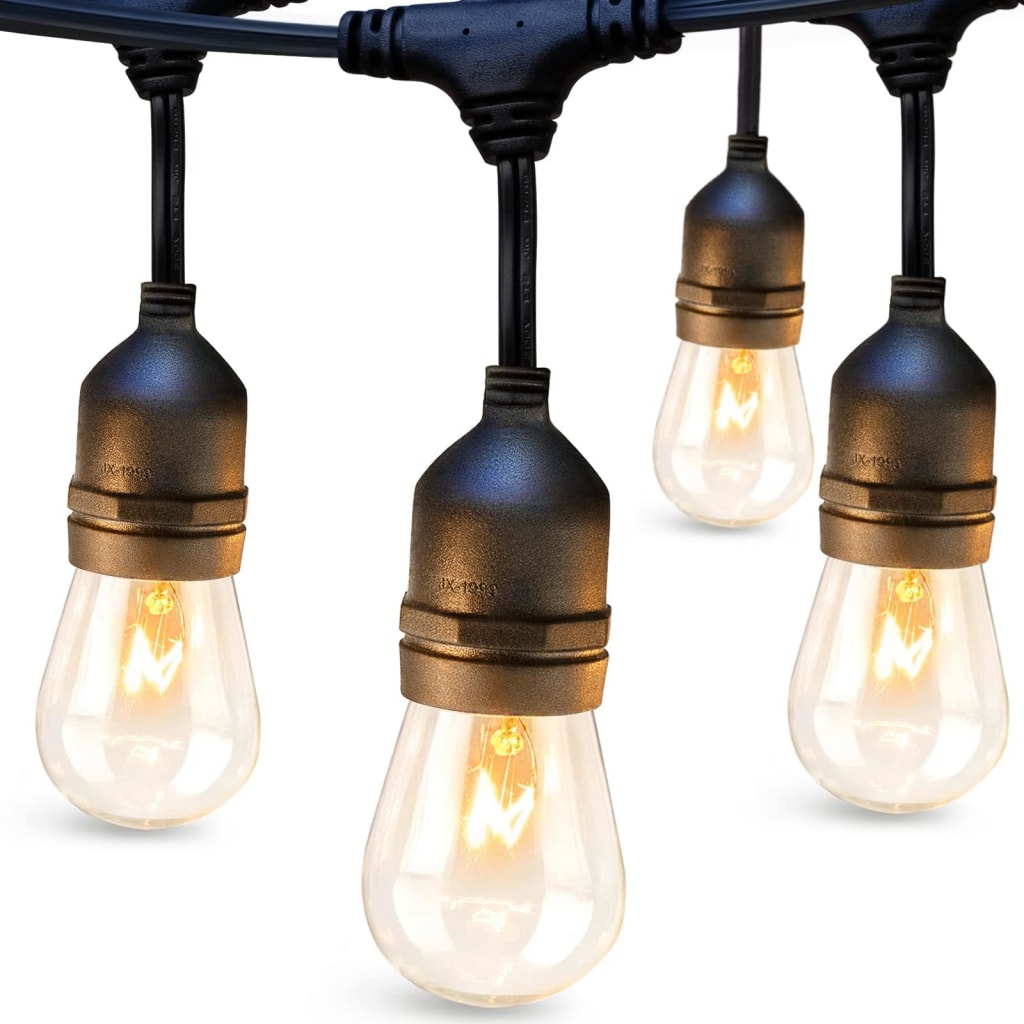 Addlon 48-Foot Edison-Bulb Outdoor String Lights for $19 - JCD-DL/E17