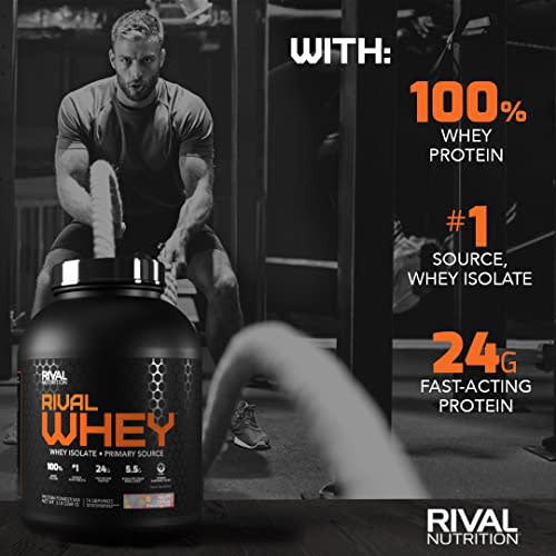 Rivalus Rivalwhey Choc. 2lb - 100% Whey Protein, Whey Protein Isolate ...