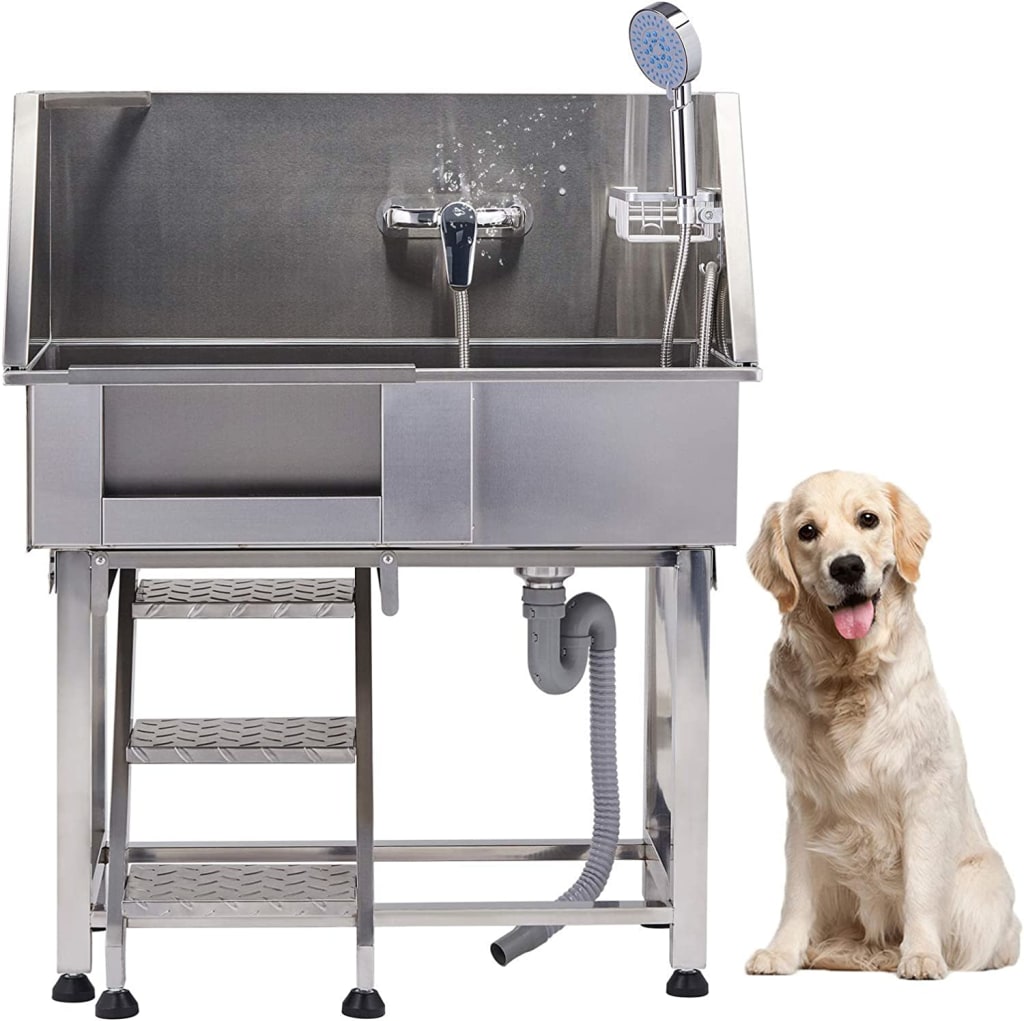 Co-Z 34" Stainless Steel Dog Bathing Station for $329 - PBTPD34