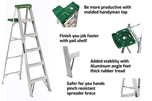 Louisville Ladder 4-Foot Aluminum Step Ladder, 225-Pound Capacity ...