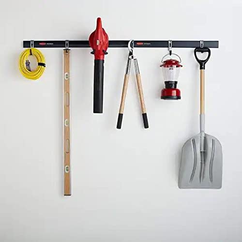 Rubbermaid FastTrack Garage Storage Utility Hooks, All in One Rail Hook ...