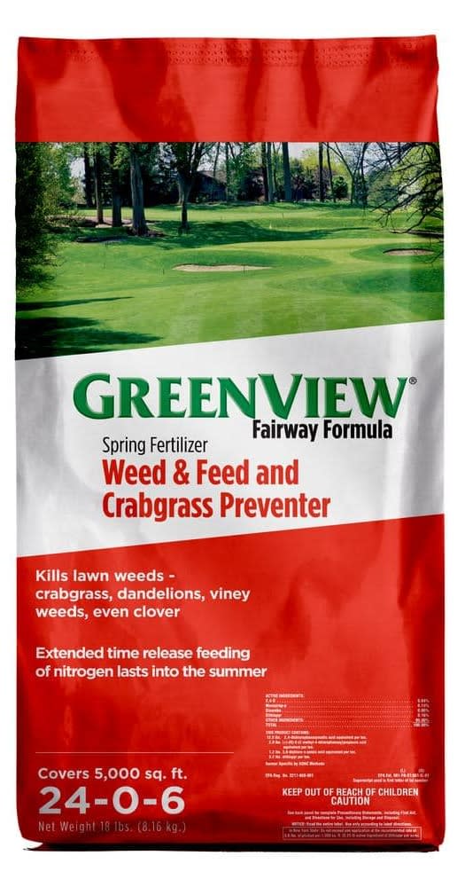 GreenView 18-lb. Greenview Fairway Formula Weed & Feed & Crabgrass ...