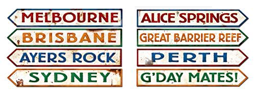 Beistle 8 Piece Paper Australian Street Sign Cut Outs Wall Dcor ...