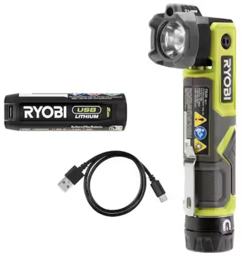 RYOBI Pivoting 625-Lumens Head Light Kit for $30 - FVL54K
