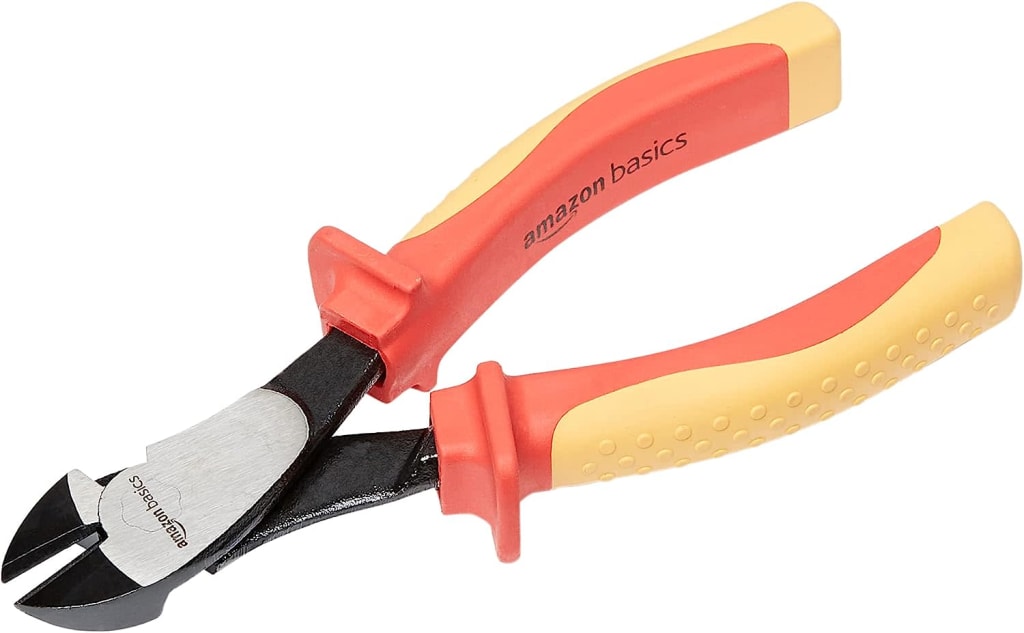 Amazon Basics 1,000V VDE Insulated High Leverage 7" Diagonal Cutters ...