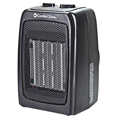 Comfort Zone CZ441E Ceramic Space Heater, Adjustable Thermostat ...